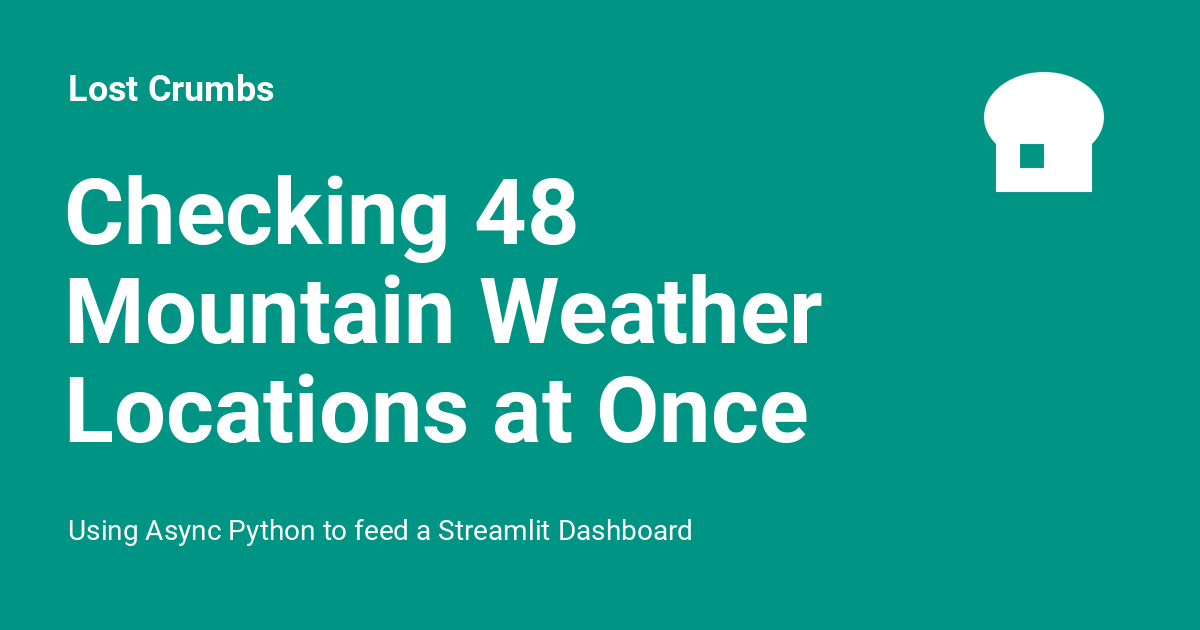 Checking 48 Mountain Weather Locations at Once - Lost Crumbs