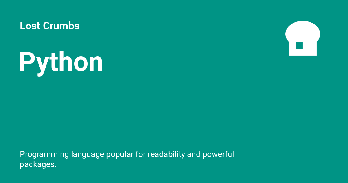 Python - Lost Crumbs